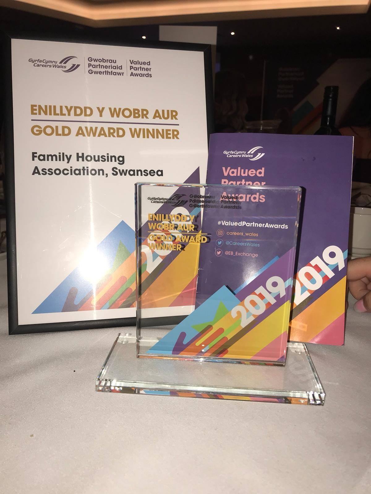 Family Housing Wins Gold Valued Partner Award - Caredig