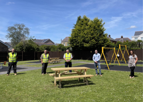 New Benches Donated and Installed by ASW Property Services - Caredig