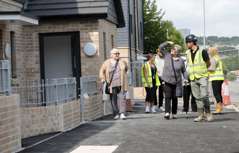 Tenant Hub Members Visit Samlet Road Development - Caredig